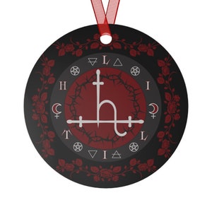 Goddess Lilith, Sigil of Lilith, Yule Tree Ornament, Witch Decor, Pagan ...