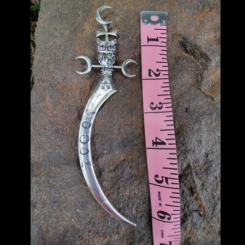 The Lilith Hair Dagger, Witch Hair Stick, Witch Hair Sword, With Athame ...