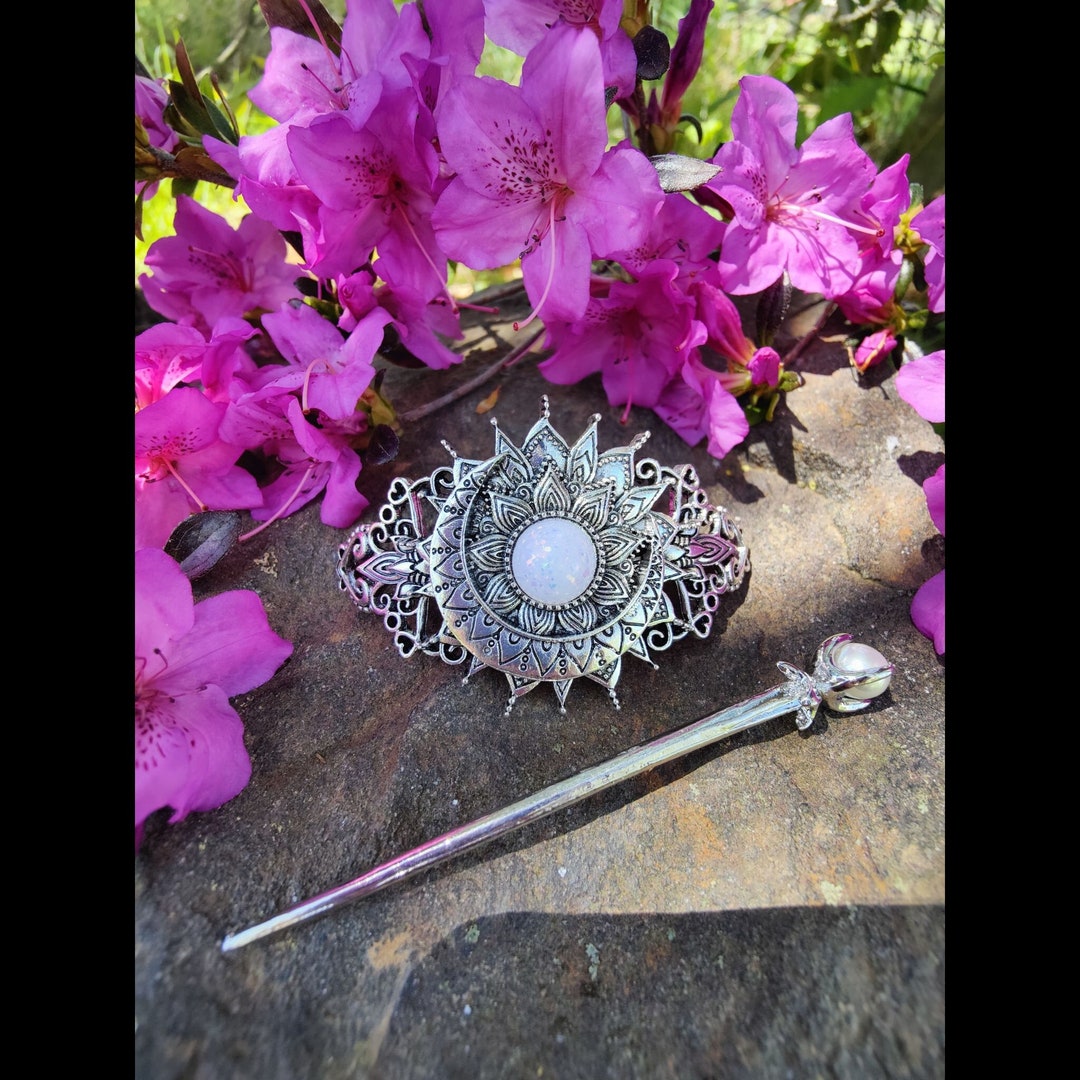 Victorian Moon Hair Cage Moon Hair Stick Witch Brooch Witch - Etsy