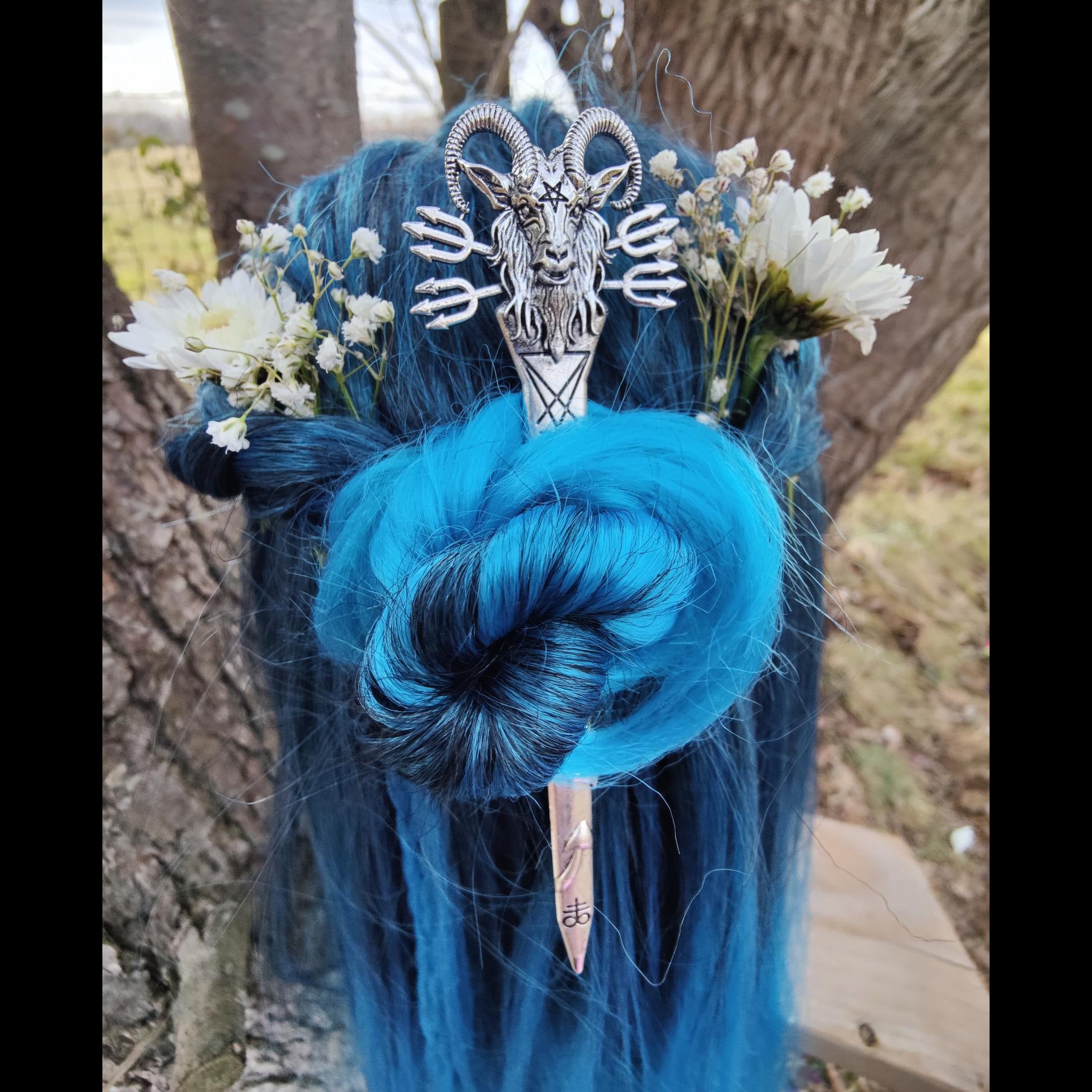 The Sword of Baphomet, Luciferian Hair Sword, Satan Jewelry, Lucifer ...