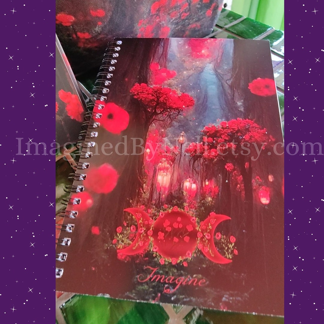 Tree of Life Notebook, Triple Moon Journal, Witch Notebook, Witchy Spiral, Fantasy Notebook ...