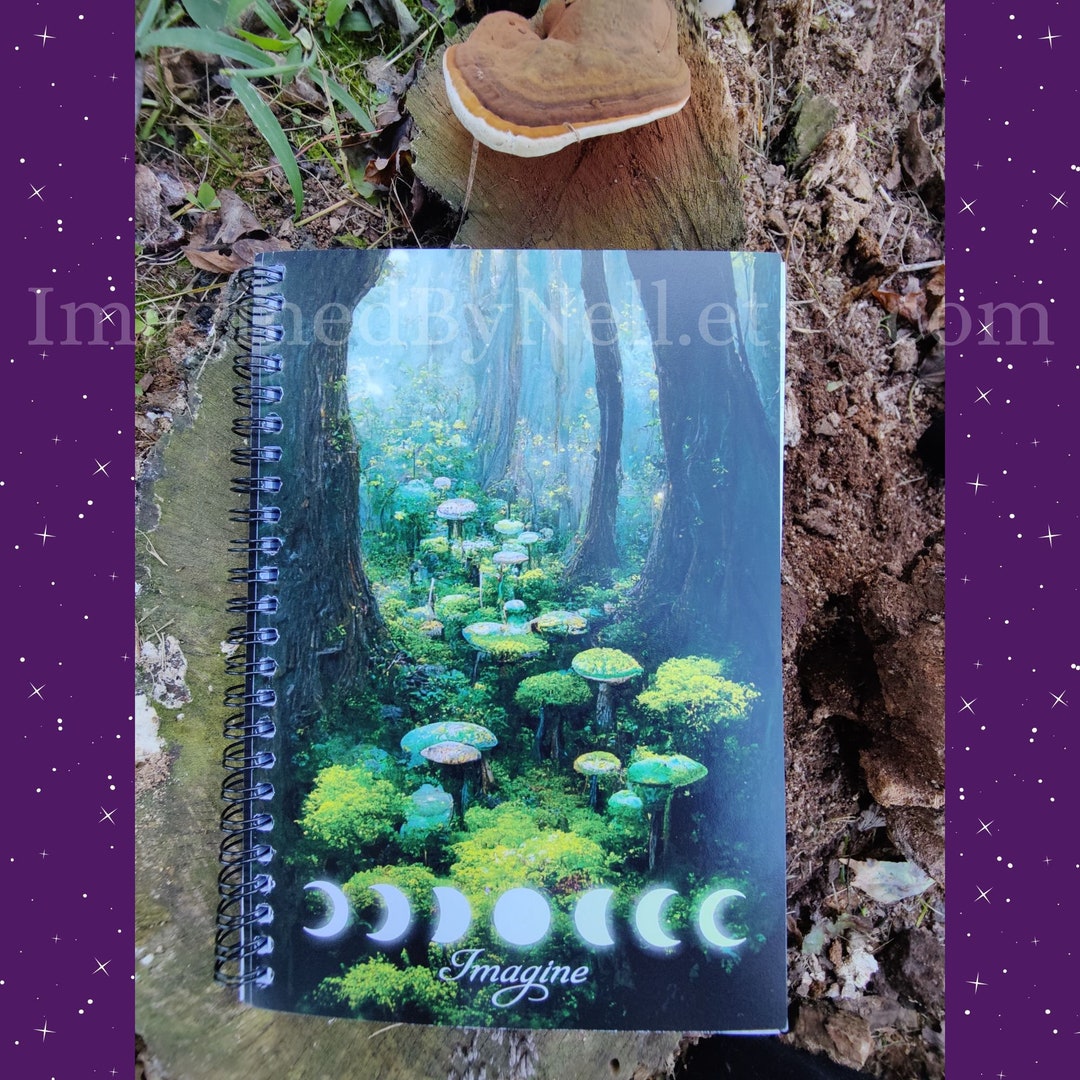 Emerald Forest Notebook, Enchanted Forest, Green Witch Notebook, Witch ...