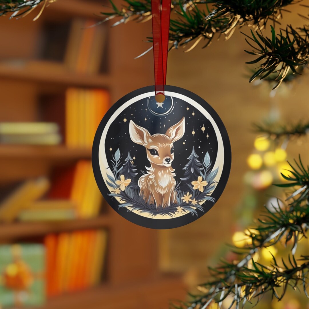 Celestial Deer, Yule Tree Ornament, Winter Solstice Decor, Witch Decor ...