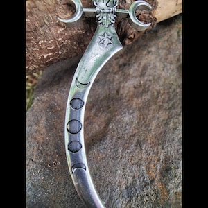 The Lilith Hair Dagger, Witch Hair Stick, Witch Hair Sword, With Athame ...