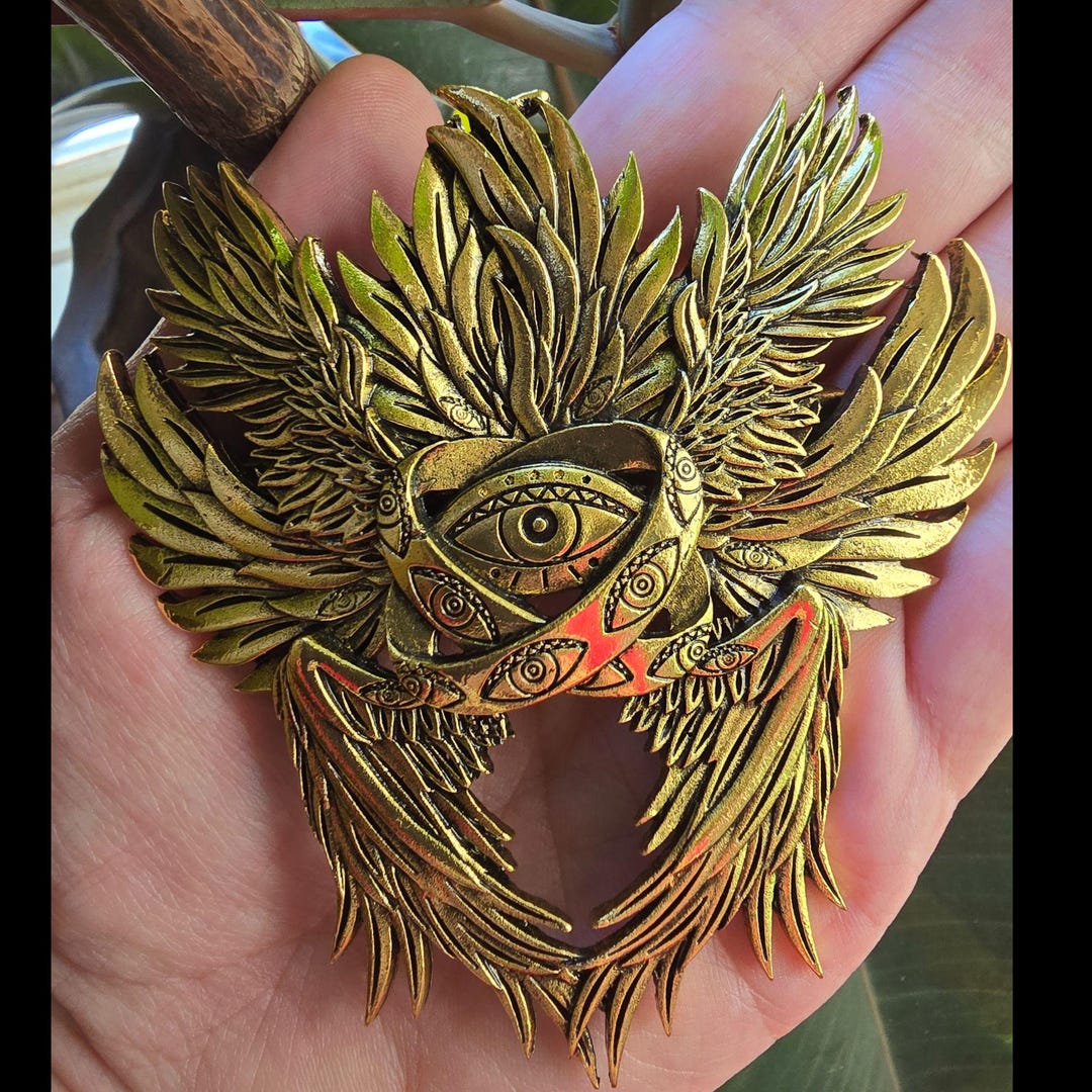 Gold Biblically Accurate Angel, French Barrette, Angel Barette, Witch ...