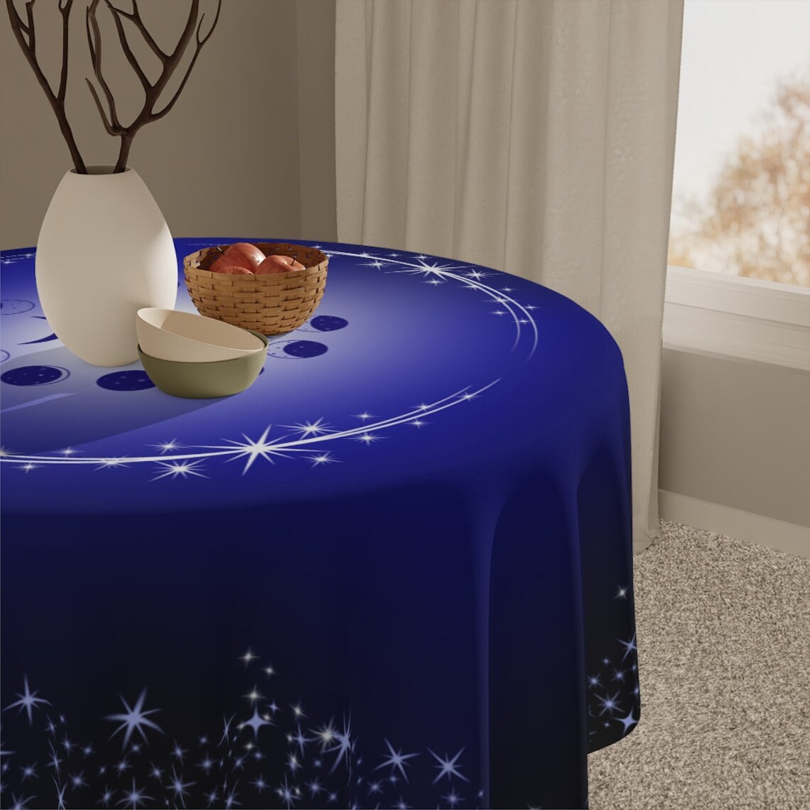 Moon Phase Altar Cloth, Hecate Triple Moon Tablecloth, Pagan Gothic ...