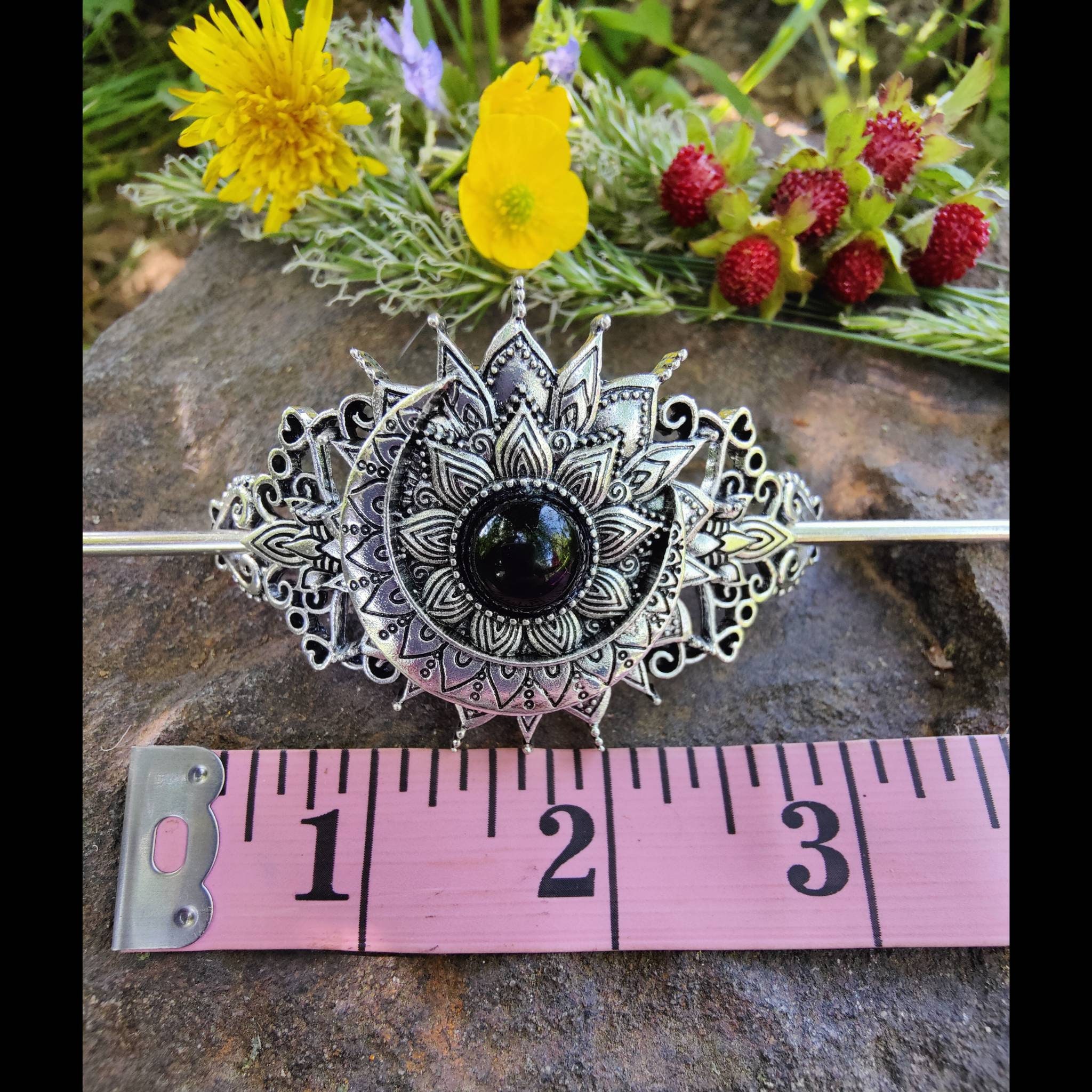 Victorian Moon Filigree Hair Cage, Witch Brooch, Pagan Jewelry - Etsy