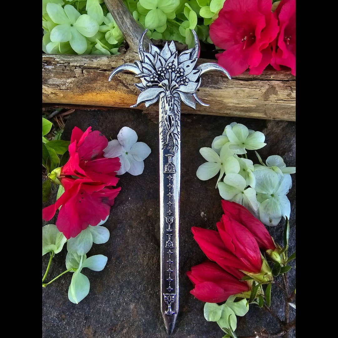 Circe's Hair Dagger, Witch Athame, Witch Hair Stick, Sword Hair Stick ...