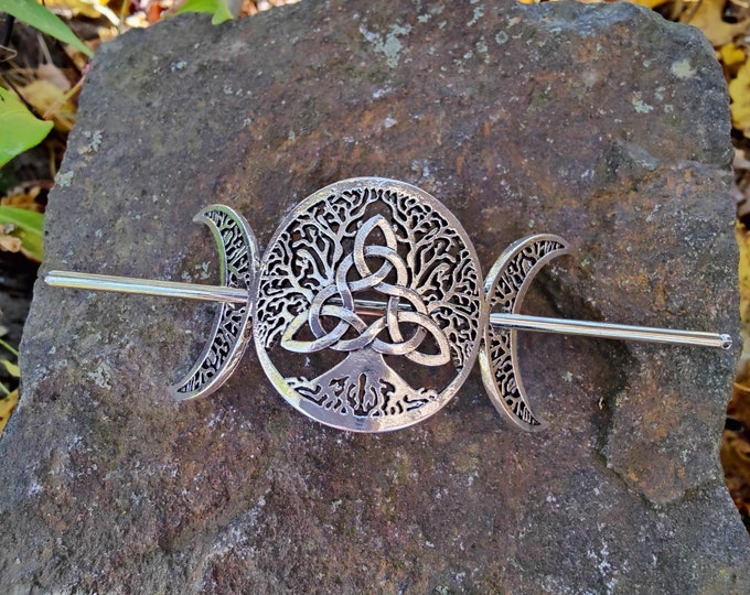 Triple Moon Hair Cage, Witch Hair Cage, Tree of Life, Witch Hair Clip ...
