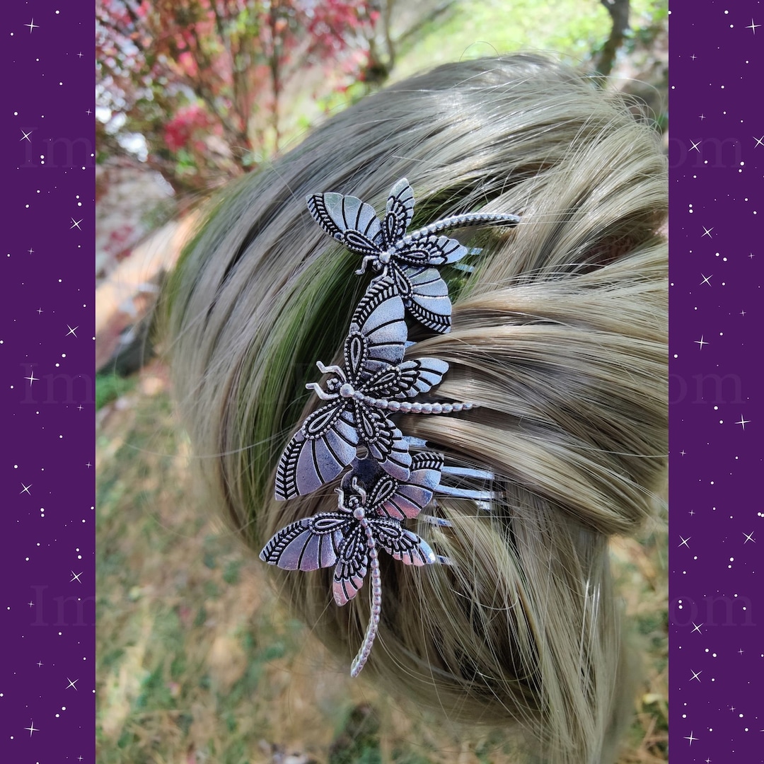 Dragonfly Hair Comb, Witch Hair Comb, Witch Hair Accessory, Witch Gift ...