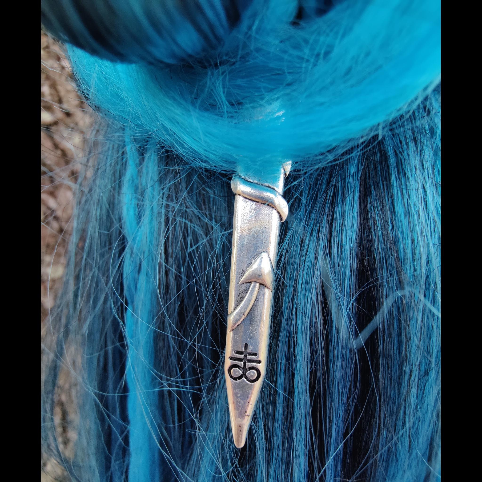 The Sword of Baphomet, Luciferian Hair Sword, Satan Jewelry, Lucifer ...
