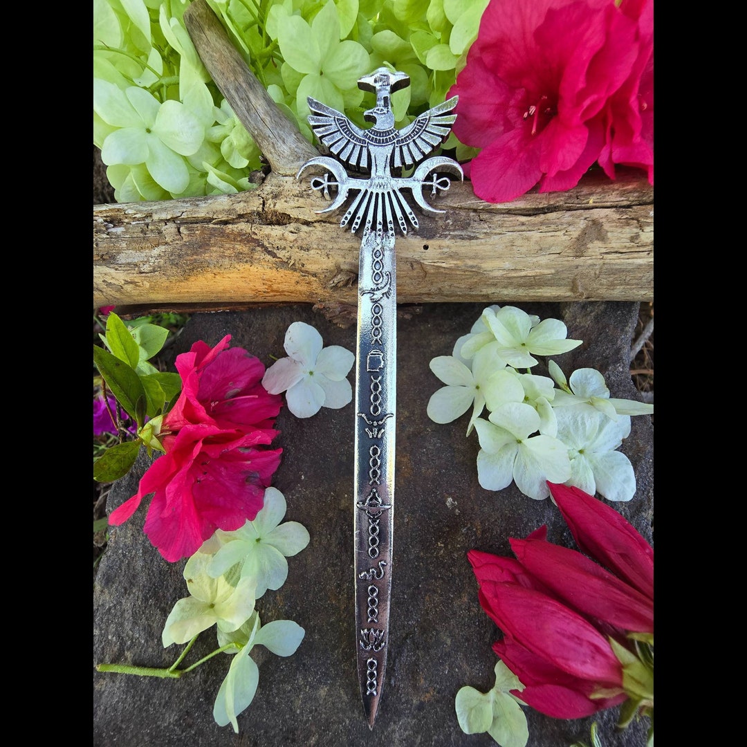 Goddess Nephthys Hair Dagger, Witch Athame, Witch Hair Stick, Sword Hair Stick, Gothic Hair ...