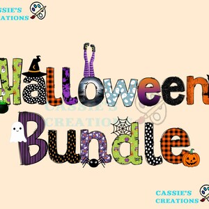 Halloween Font Ultimate Bundle 12 Doodle Fonts and 17 Halloween Clipart ...