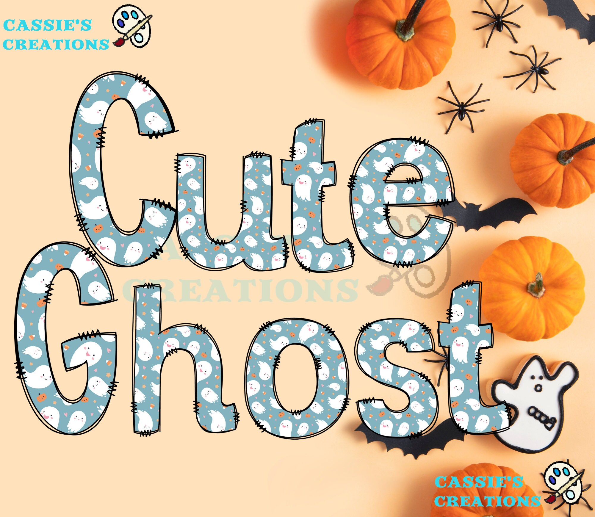 Halloween Font Ultimate Bundle 12 Doodle Fonts and 17 Halloween Clipart ...