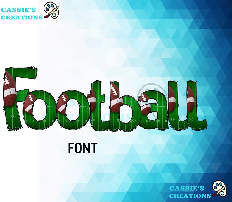 Football Font Doodle Font Transparent File Make Your Own Name ...