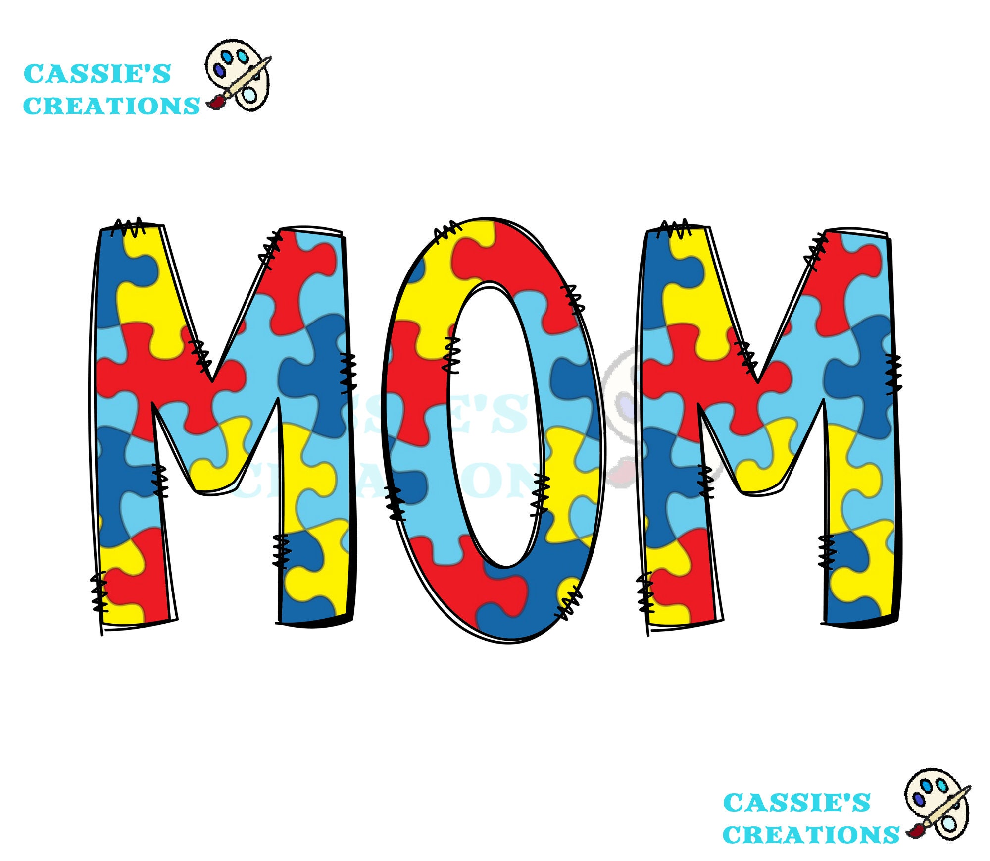 Autism Font Doodle Font Transparent File Make Your Own Name ...