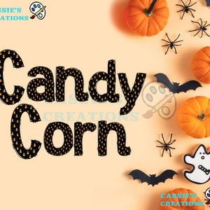 Halloween Font Candy Corn Doodle Font Fall Transparent File Make Your ...
