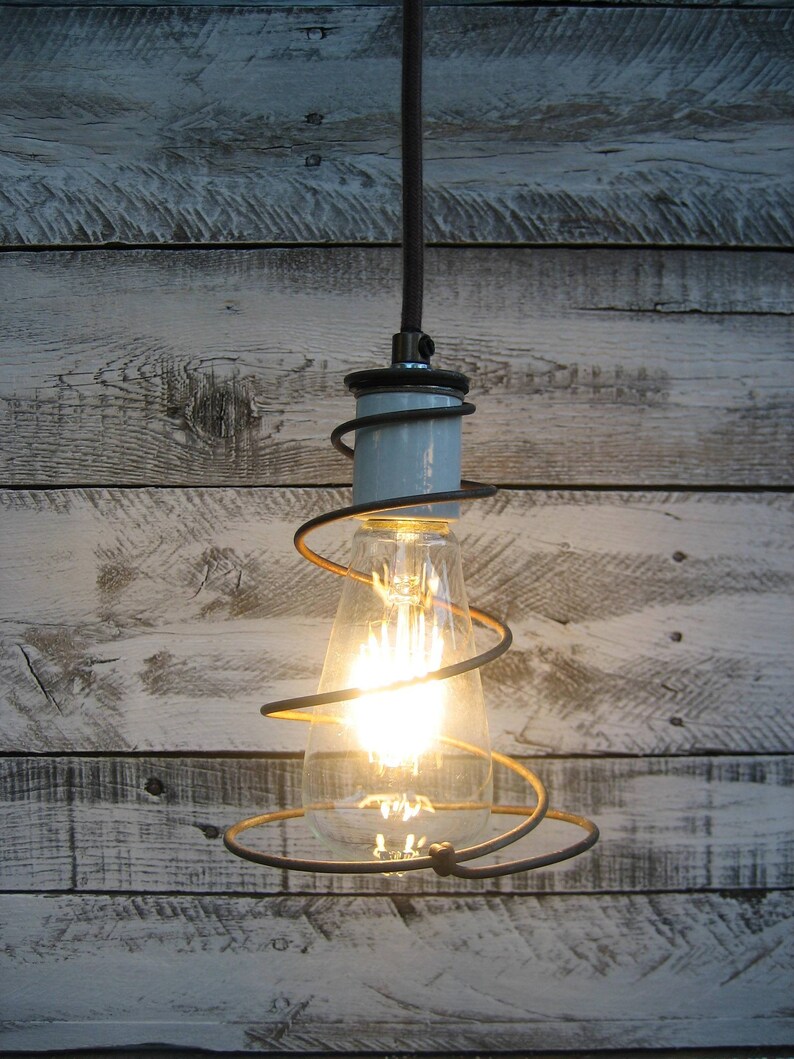 Vintage Bed Spring Pendant Light - Etsy