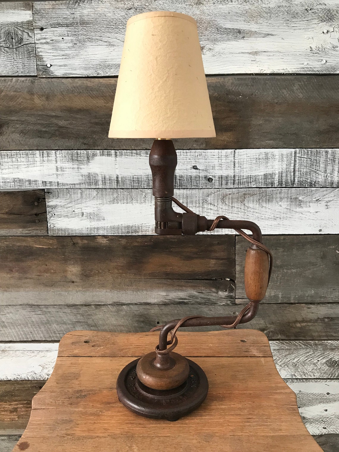 Vintage Hand Drill Table Lamp | Etsy