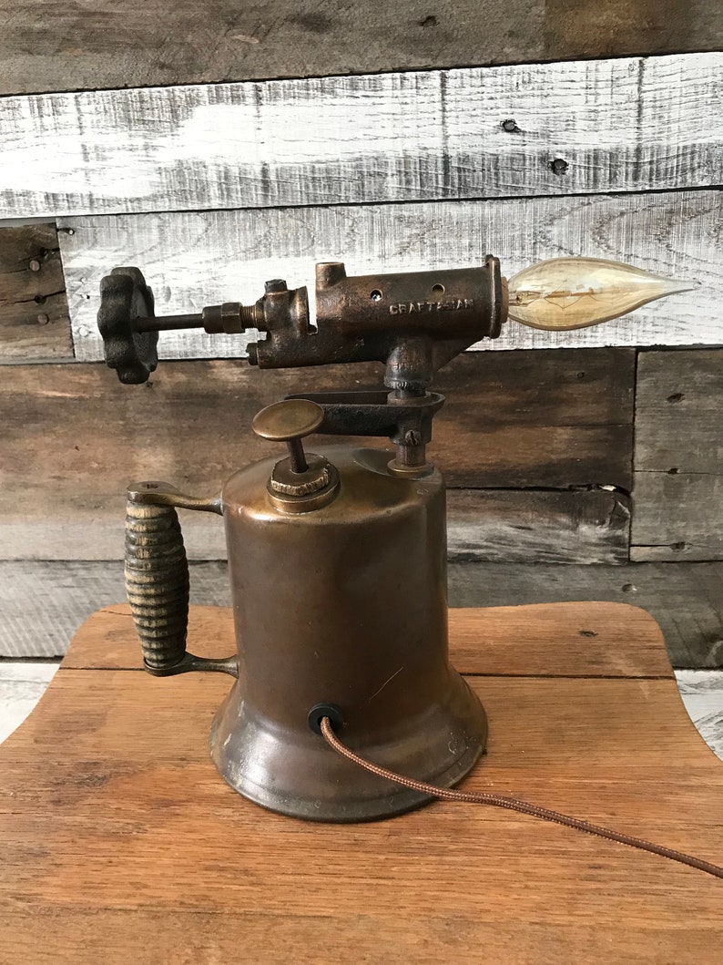 Vintage Blow Torch Table Lamp - Etsy