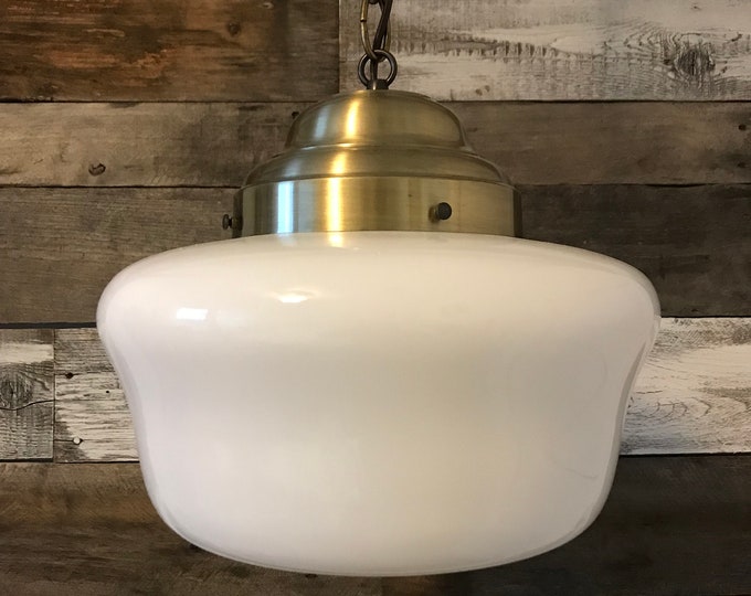 Vintage Schoolhouse Pendant Light - Etsy