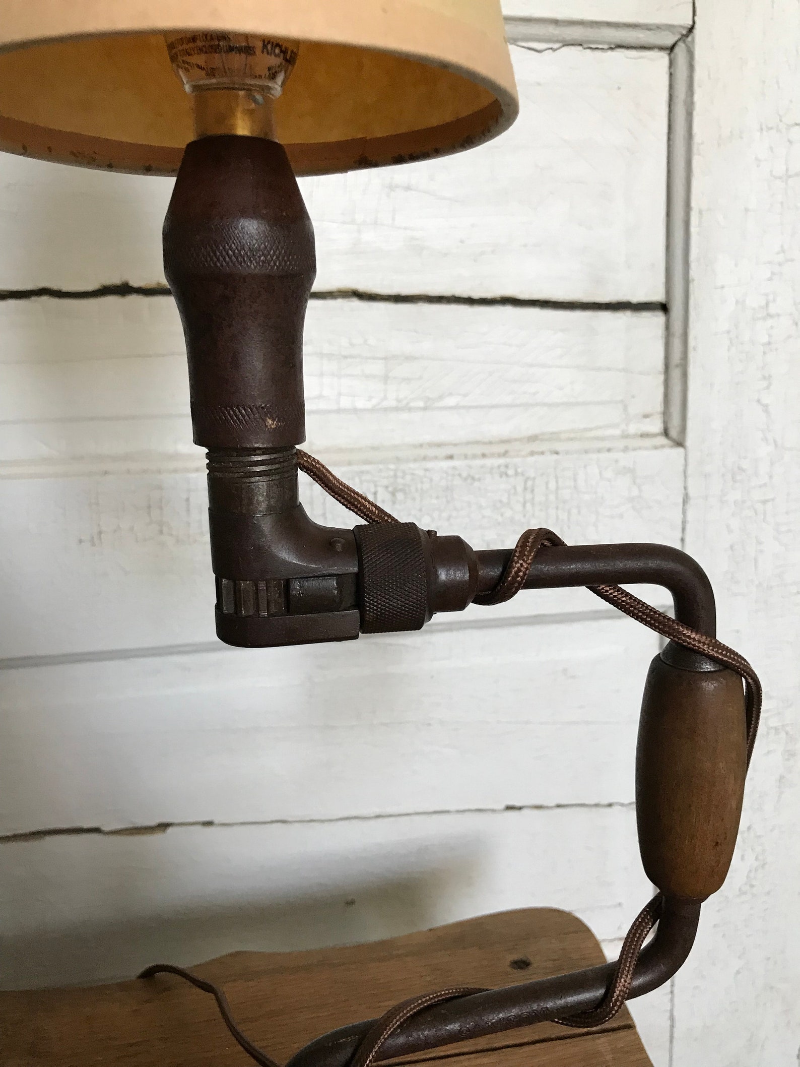 Vintage Hand Drill Table Lamp - Etsy