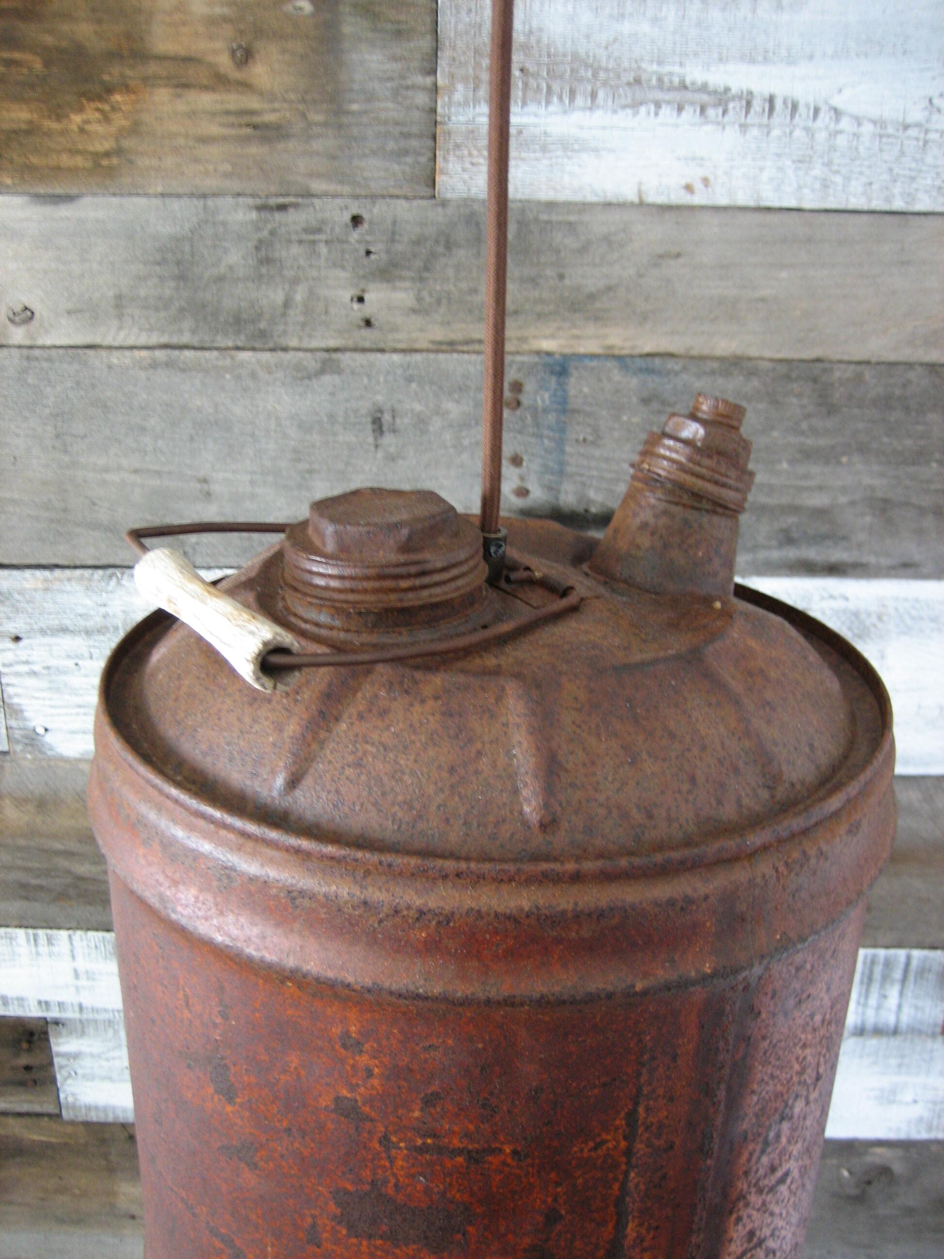 Vintage 5 Gallon Oil Can Pendant Light - Etsy