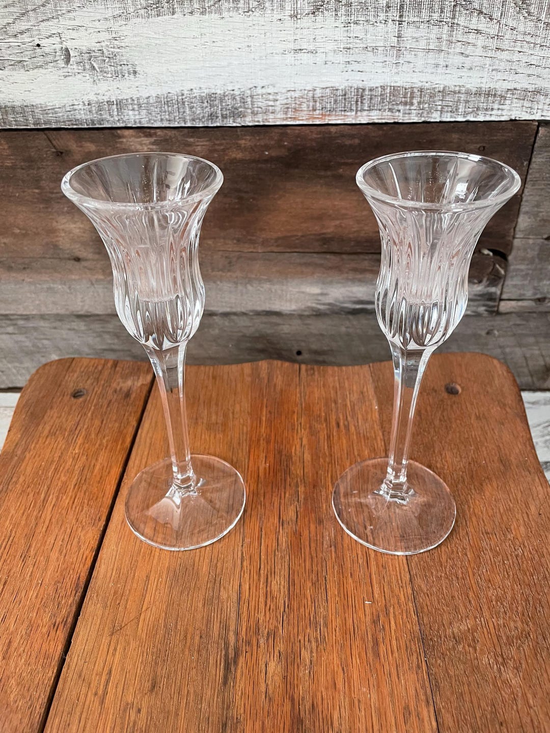 Vintage Crystal Opera Candle Holders, Set of 2 - Etsy