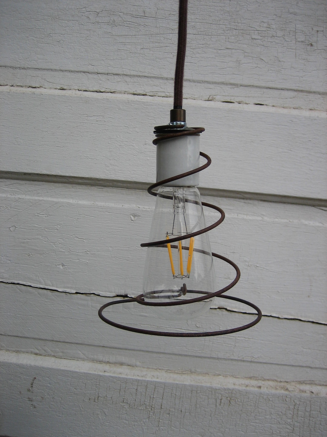 Vintage Bed Spring Pendant Light - Etsy