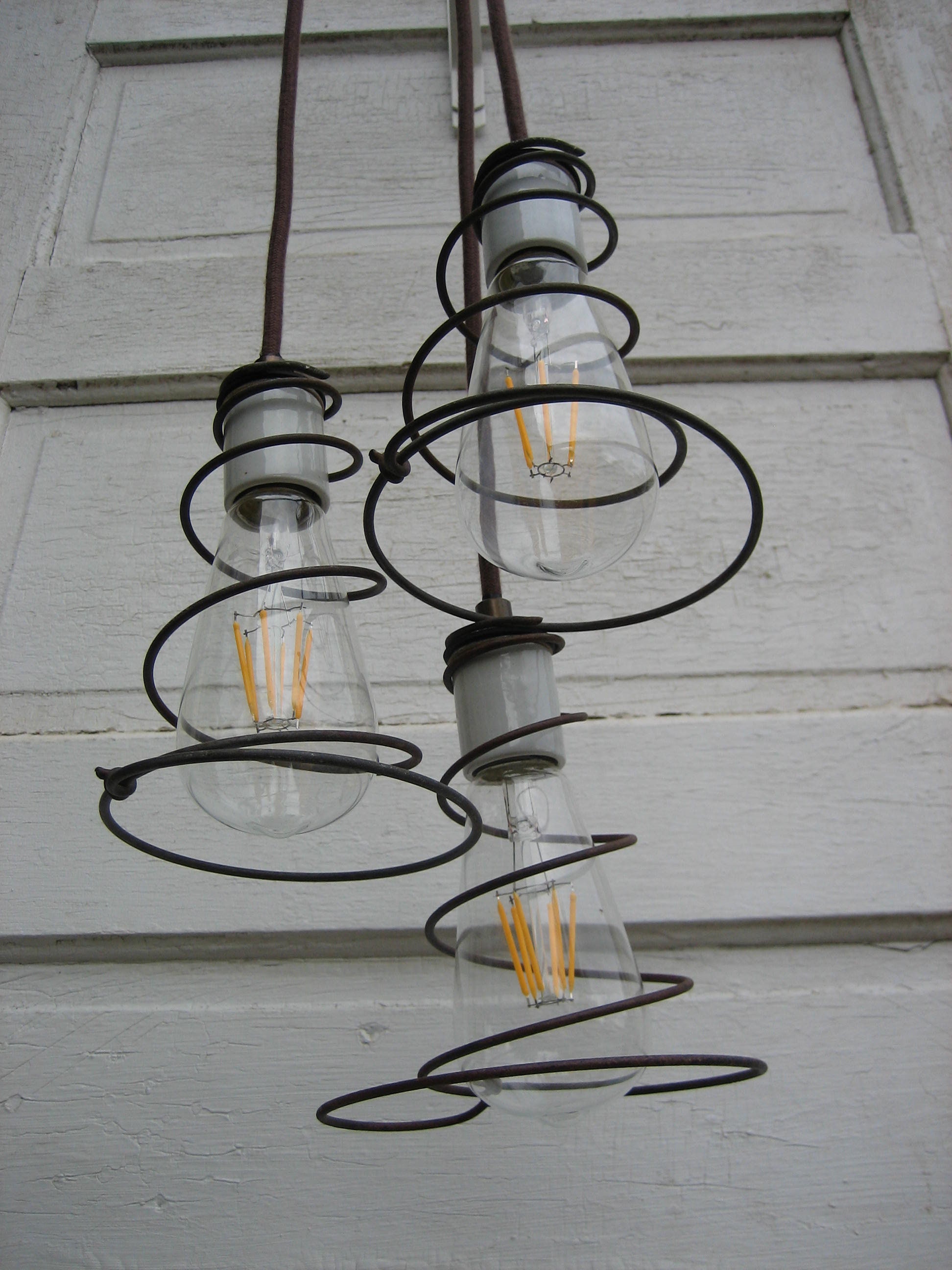 Vintage Bed Spring 3 Light Chandelier - Etsy