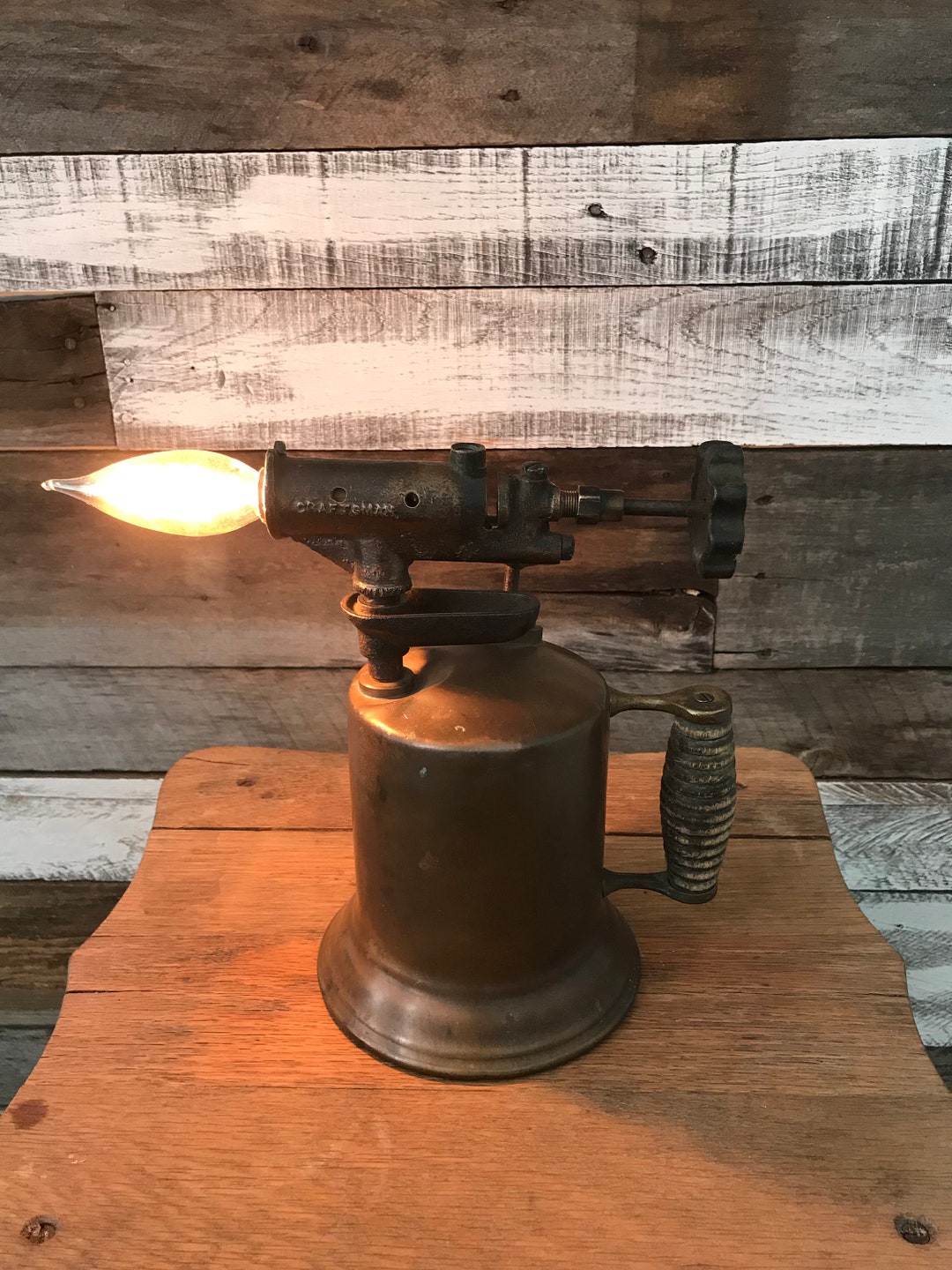Vintage Blow Torch Table Lamp - Etsy