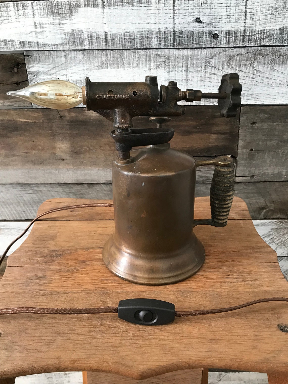 Vintage Blow Torch Table Lamp - Etsy