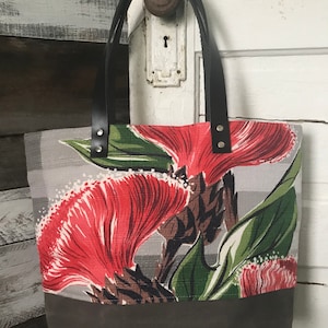 Vintage Bark Cloth Tote - Etsy