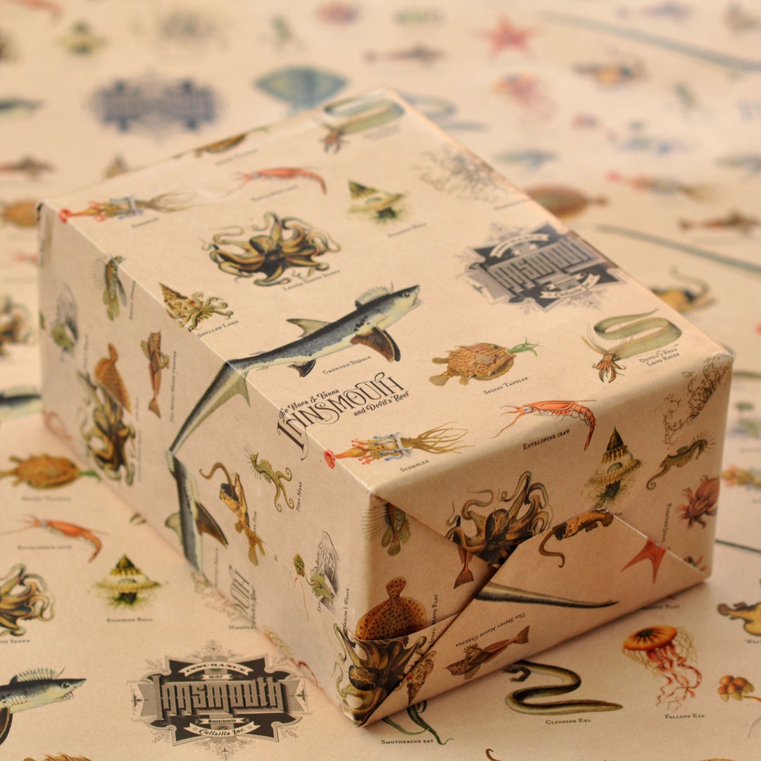 Innsmouth Cthulhu Fish Pattern Wrapping Paper (42CM X 59CM) - Etsy