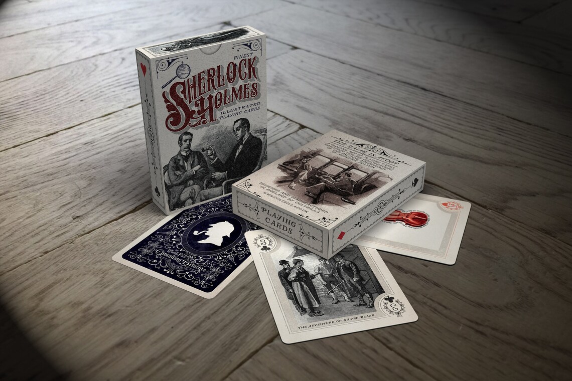Sherlock Holmes Illustrated Playing Cards | Etsy UK