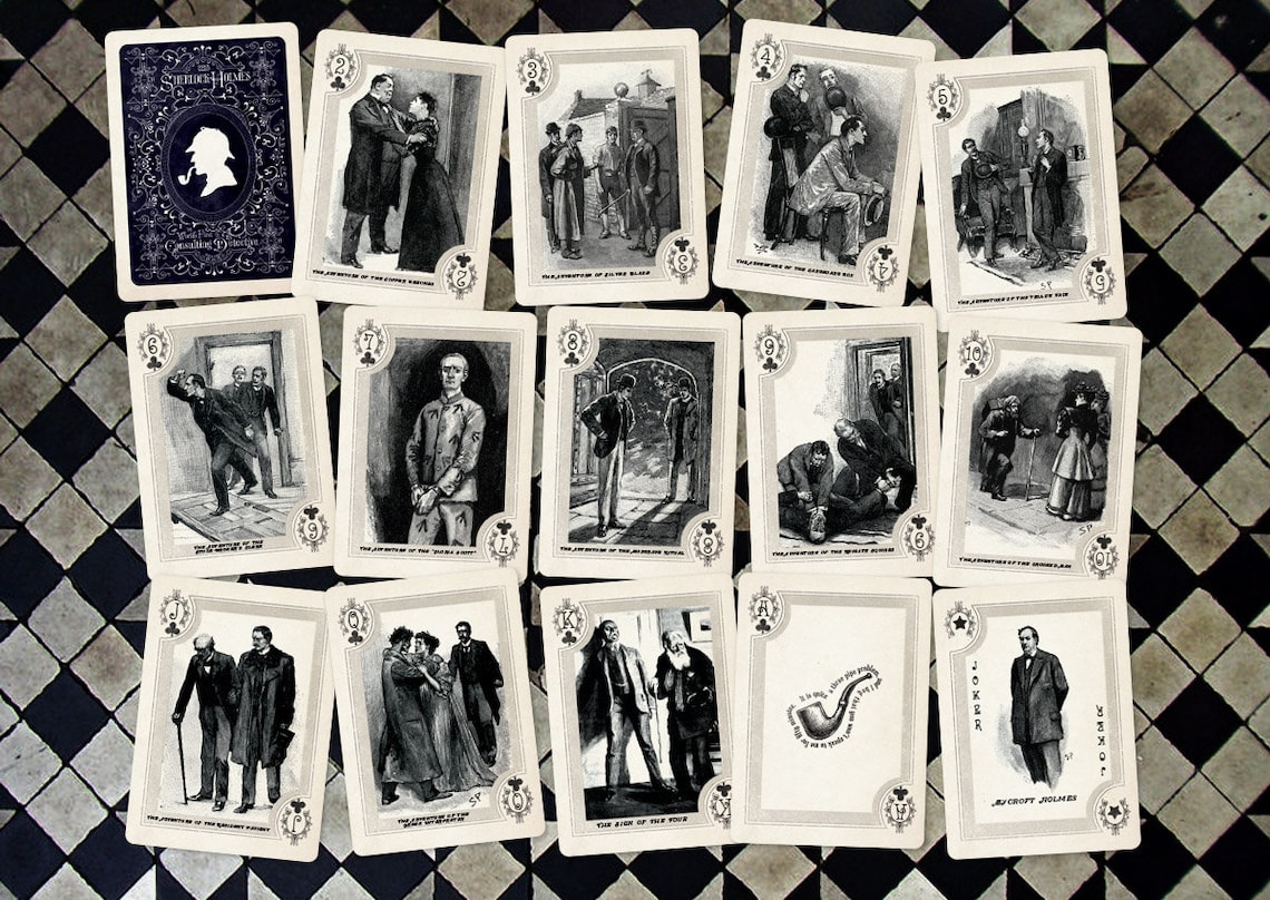 Sherlock Holmes Illustrated Playing Cards - Etsy UK
