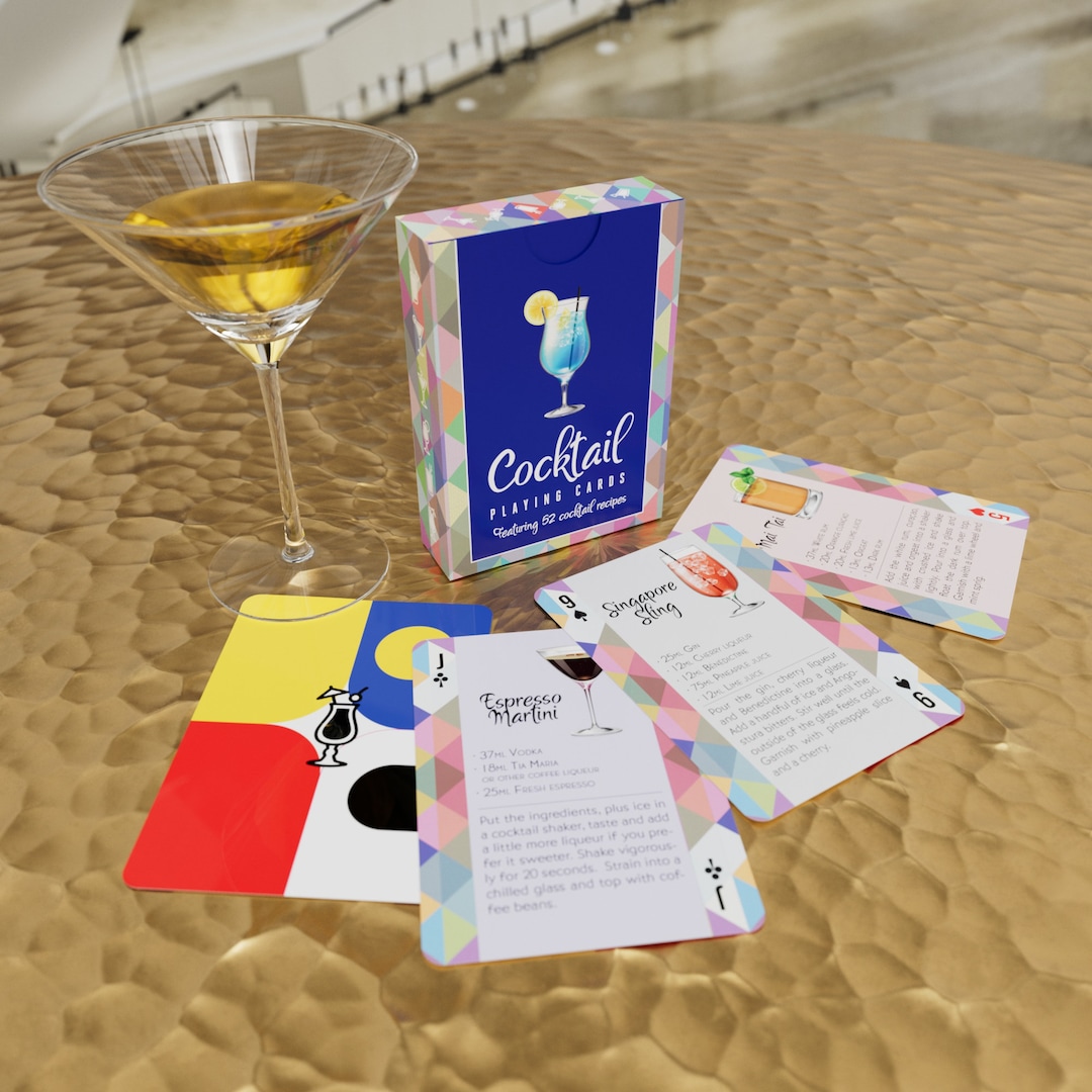 Cocktail Recipe Playing Cards - Etsy