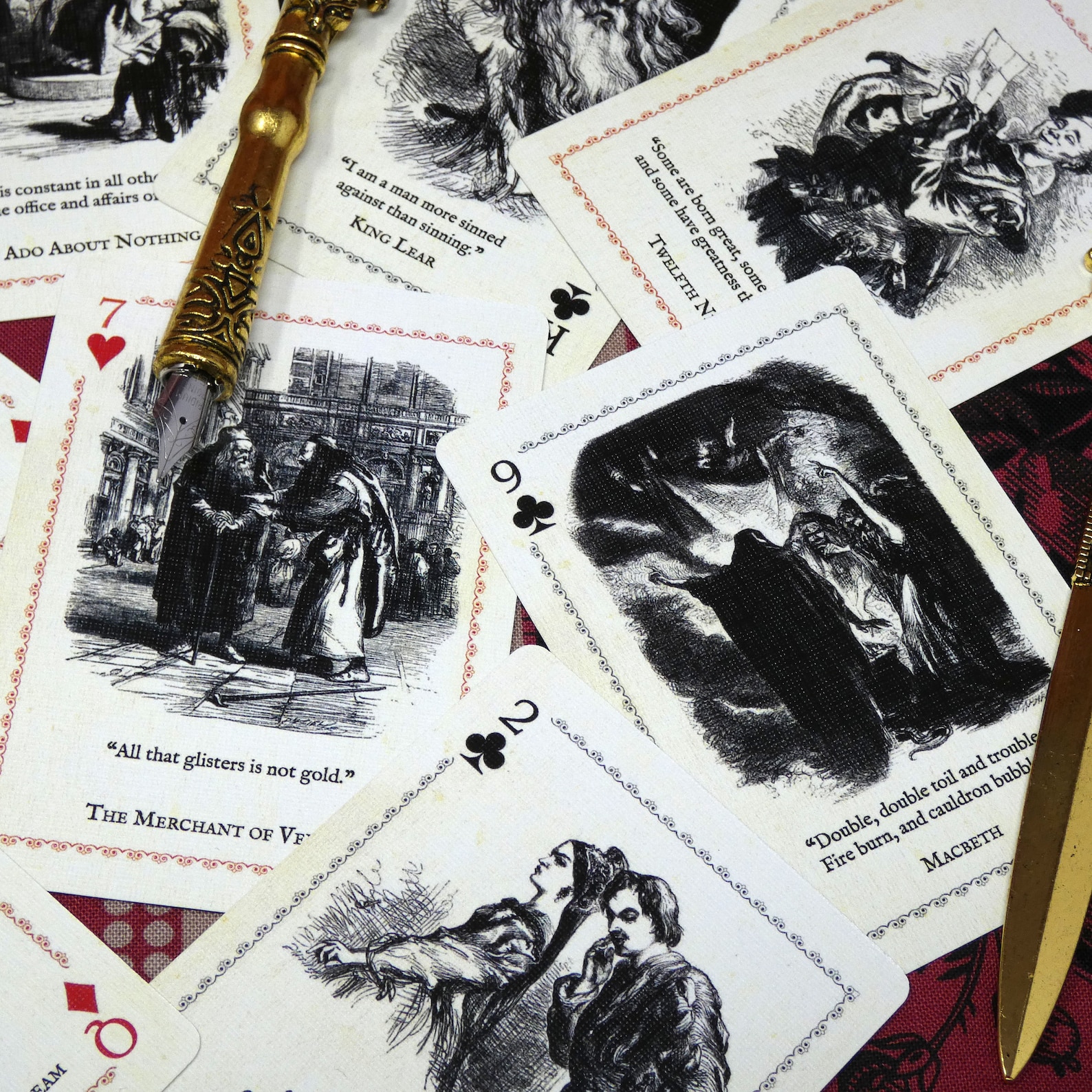 Shakespeare Illustrated Playing Cards - Etsy