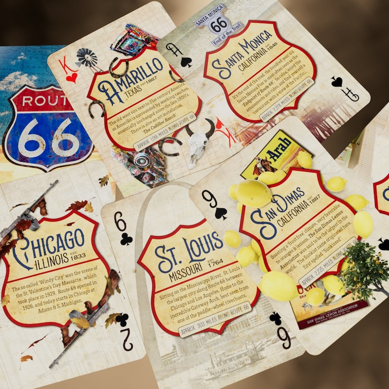 Route 66 Playing Cards - Etsy