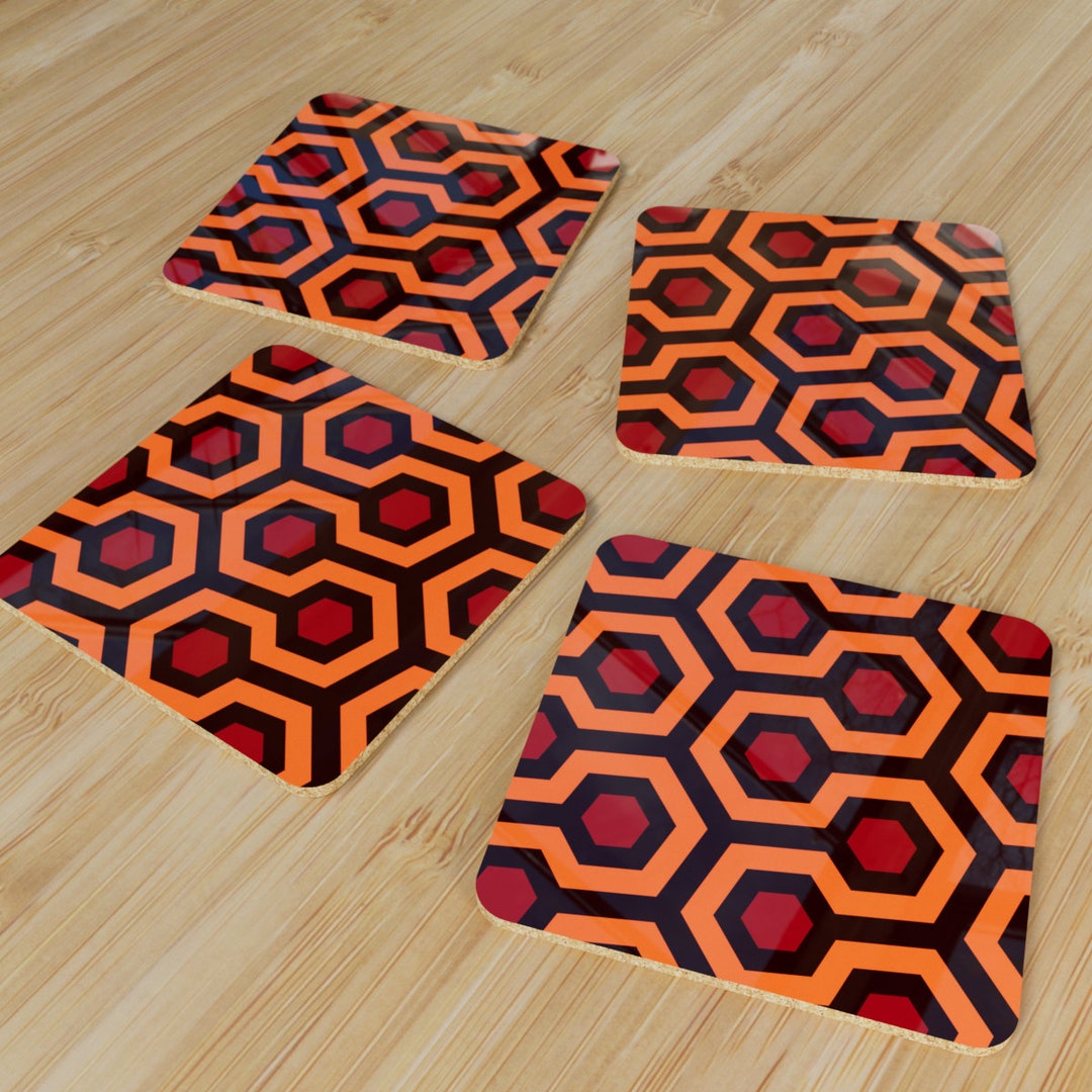 The Shining Overlook Carpet Pattern Coasters (set of 4 With Gift Box ...