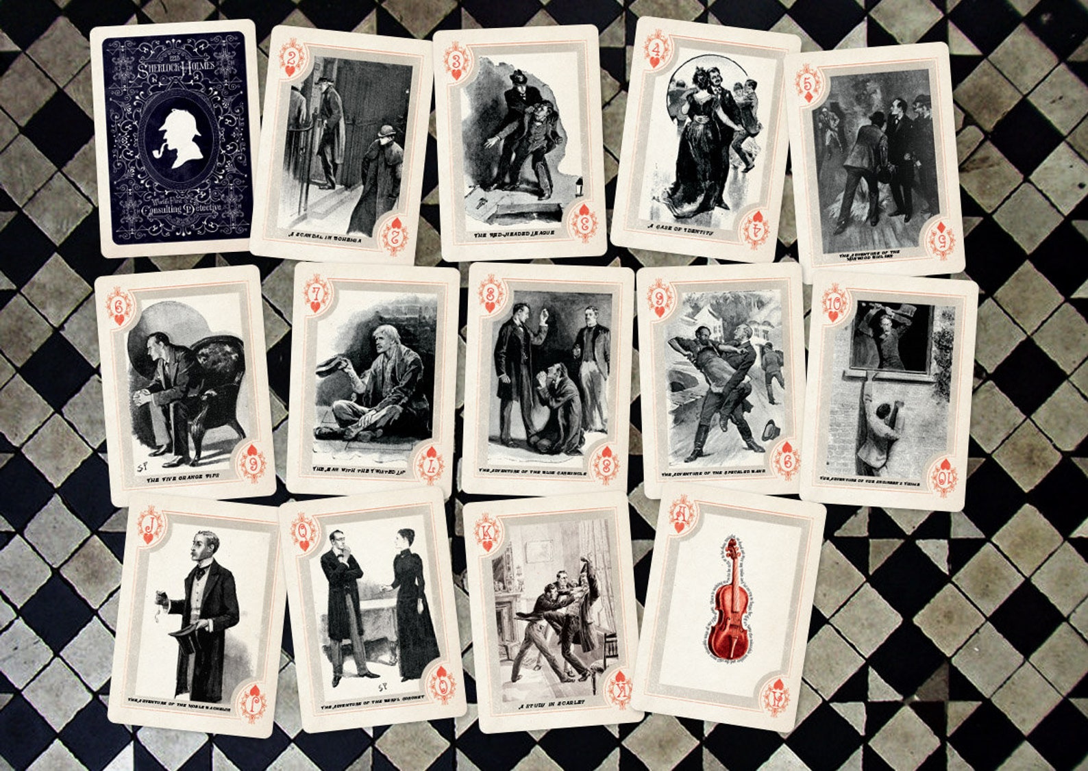 Sherlock Holmes Illustrated Playing Cards - Etsy UK