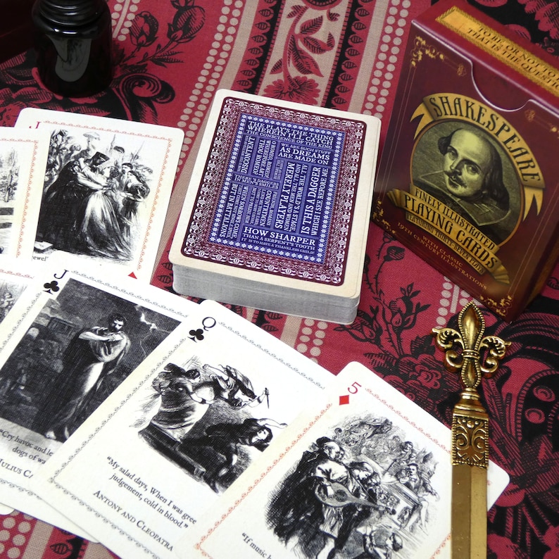 Shakespeare Illustrated Playing Cards - Etsy
