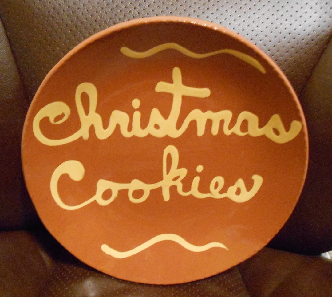 Breninger Pottery Christmas Cookies Plate - Etsy