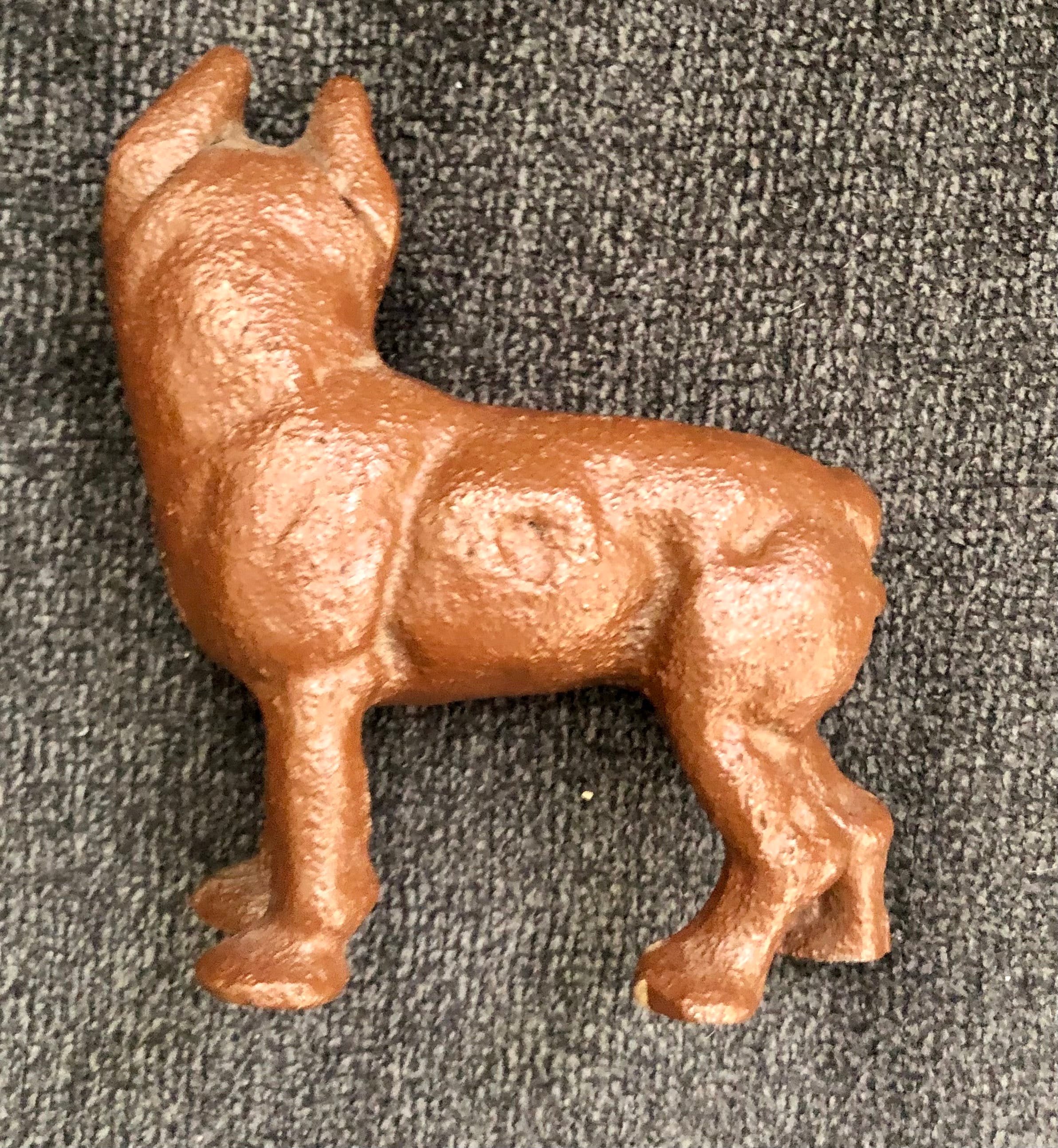 Antique Cast Iron/metal Boxer Dog Figure - Etsy