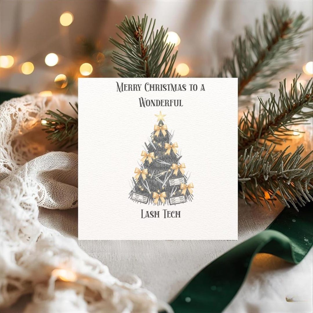 Personalised Lash Tech Christmas Card | New Job Keepsake 2025 | Work ...