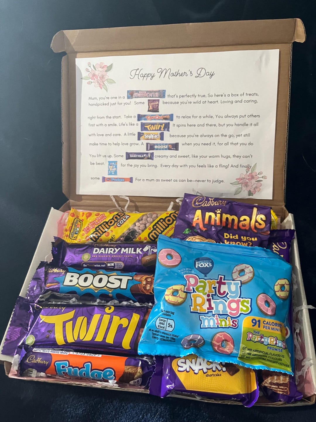 Mothers Day Chocolate Poem Box, Letterbox Gift, Cadbury Chocolate ...