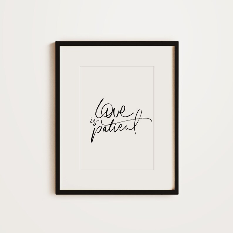 Love is Patient Print Wedding Print Wedding Wall Art - Etsy
