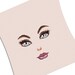 Facial Features on a Transparent Background. Eyes and Lips With Makeup ...