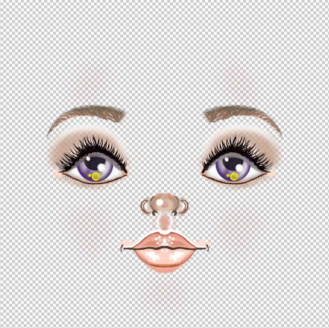 Doll Face Print Plump Lips Beautiful Doll Faces Clipart - Etsy