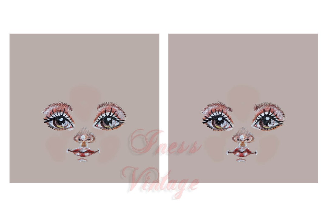 Serious/smiling Face, Emotions Doll Face, Clipart Eyes, Lips, Nose ...